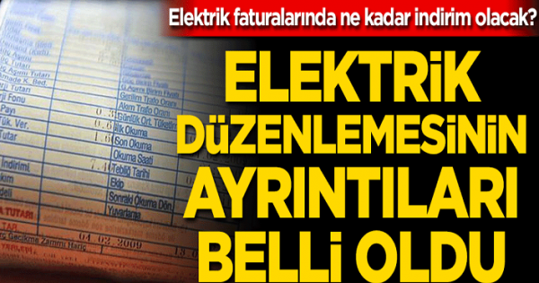 Elektrik faturalarında ne kadar indirim olacak